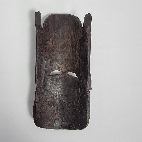 n/a | Art | Carved Dark Distressed Handcrafted Wooden Wood Face Mask ...